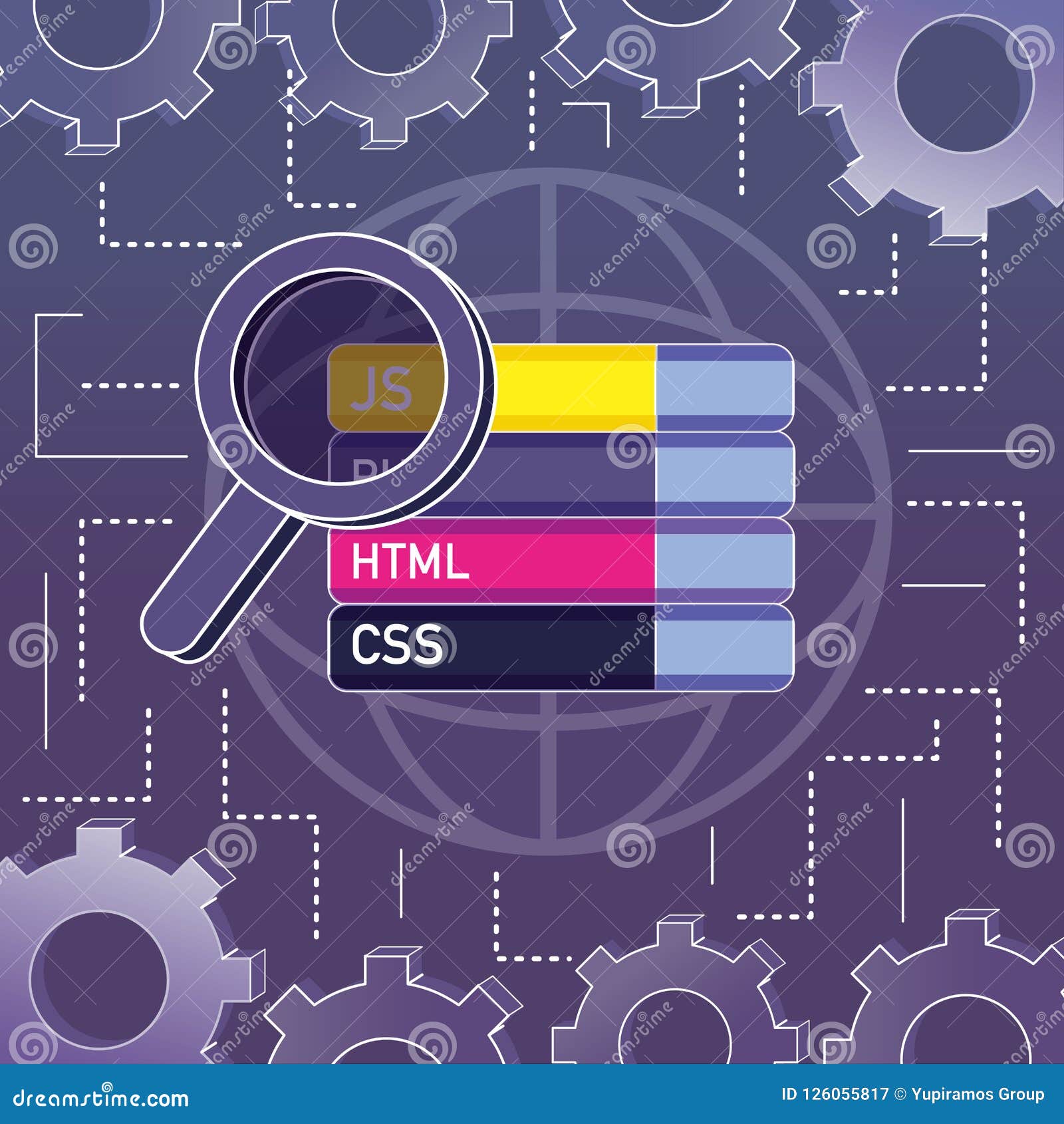 Program coding concept stock vector. Illustration of sign - 126055817