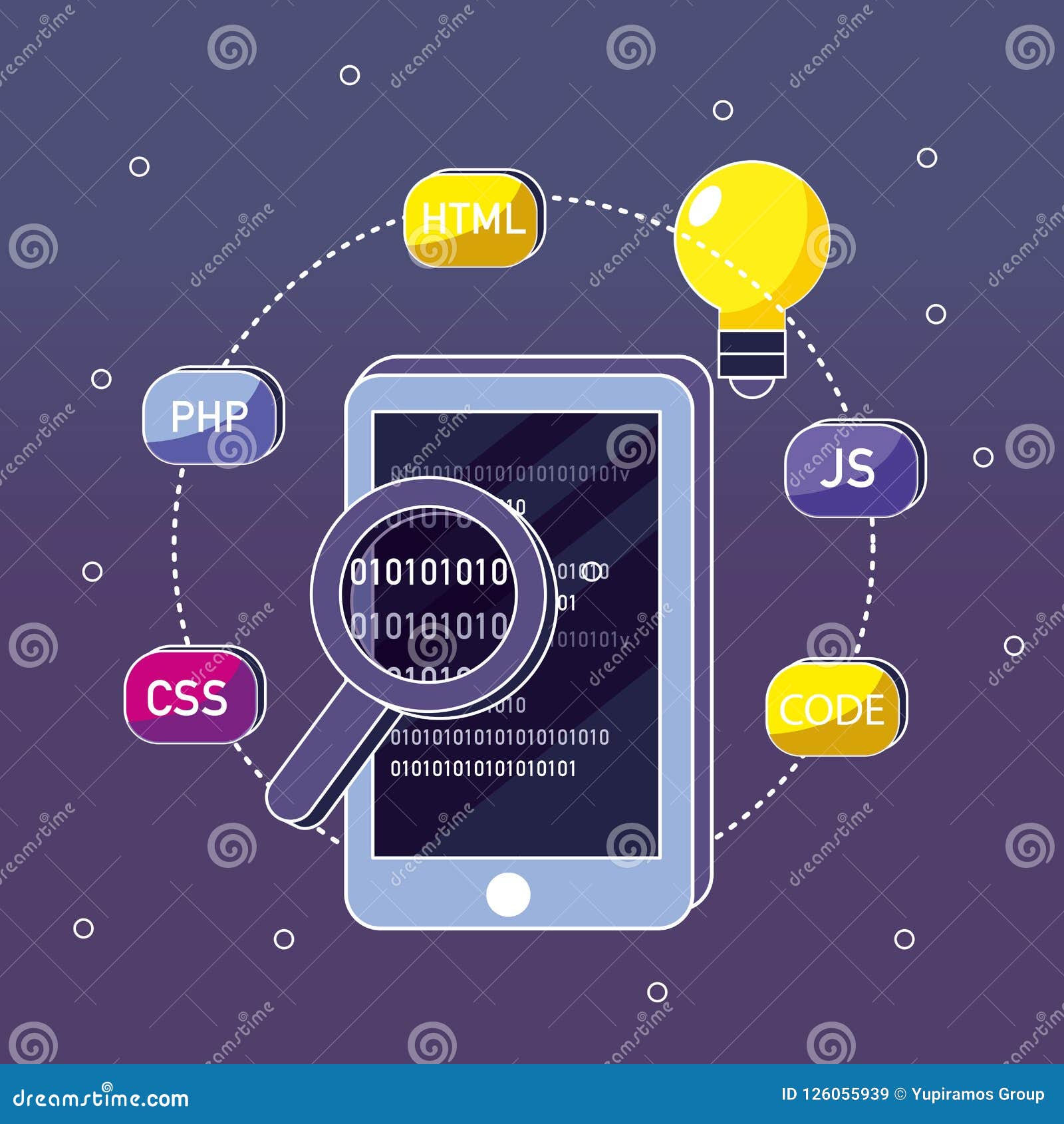 Program coding concept stock vector. Illustration of programming ...