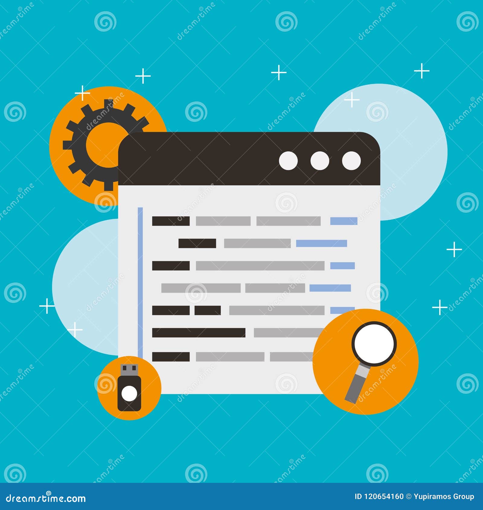 Program coding website stock illustration. Illustration of page - 120654160