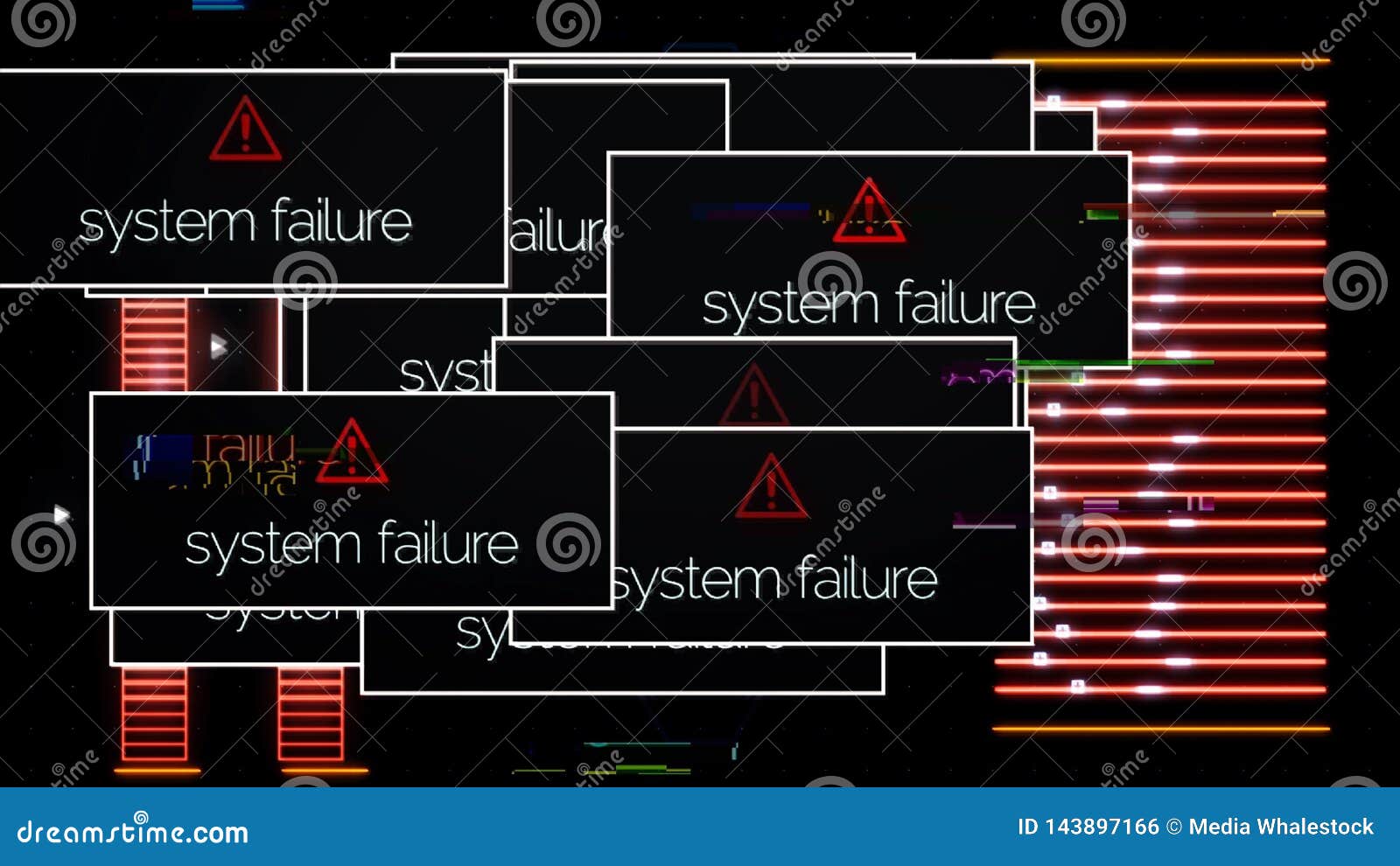 Program on the Computer Screen Interrupted by System Failure Message ...