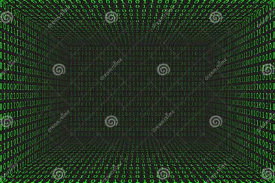 Program Datum 3d Background. Green Programming Binary Coding Stock Vector - Illustration of ...