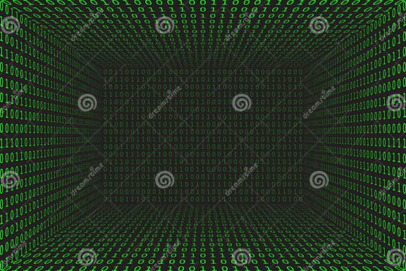 Program Datum 3d Background. Green Programming Binary Coding Stock Vector - Illustration of ...