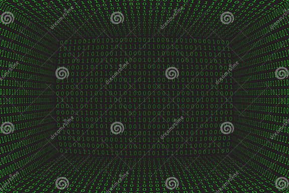 Program Datum 3d Background. Green Programming Binary Coding Stock Vector - Illustration of ...