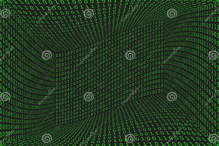 Program Datum 3d Background. Green Programming Binary Coding Stock Vector - Illustration of ...