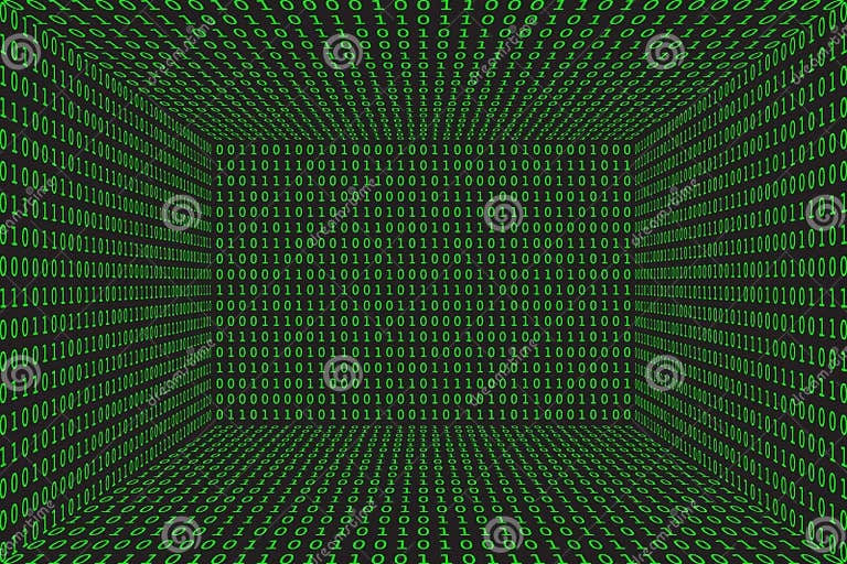 Program Datum 3d Background Green Programming Binary Coding Stock 8810