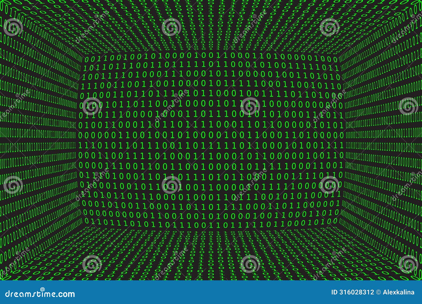 Program Datum 3d Background Green Programming Binary Coding Matrix Hacker Vector