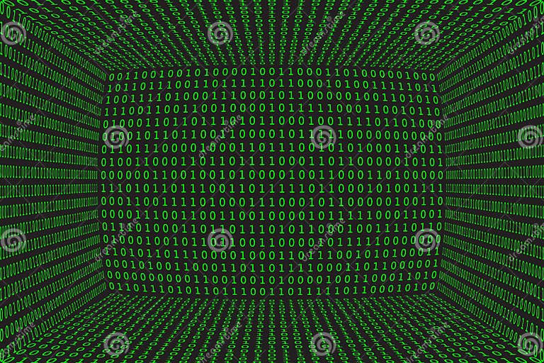 Program Datum 3d Background Green Programming Binary Coding Stock Vector Illustration Of