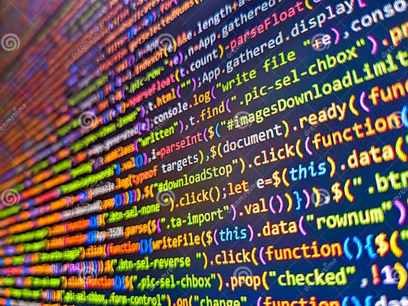 Program Development Concept Abstract Modern Virtual Computer Script Big Data Database App