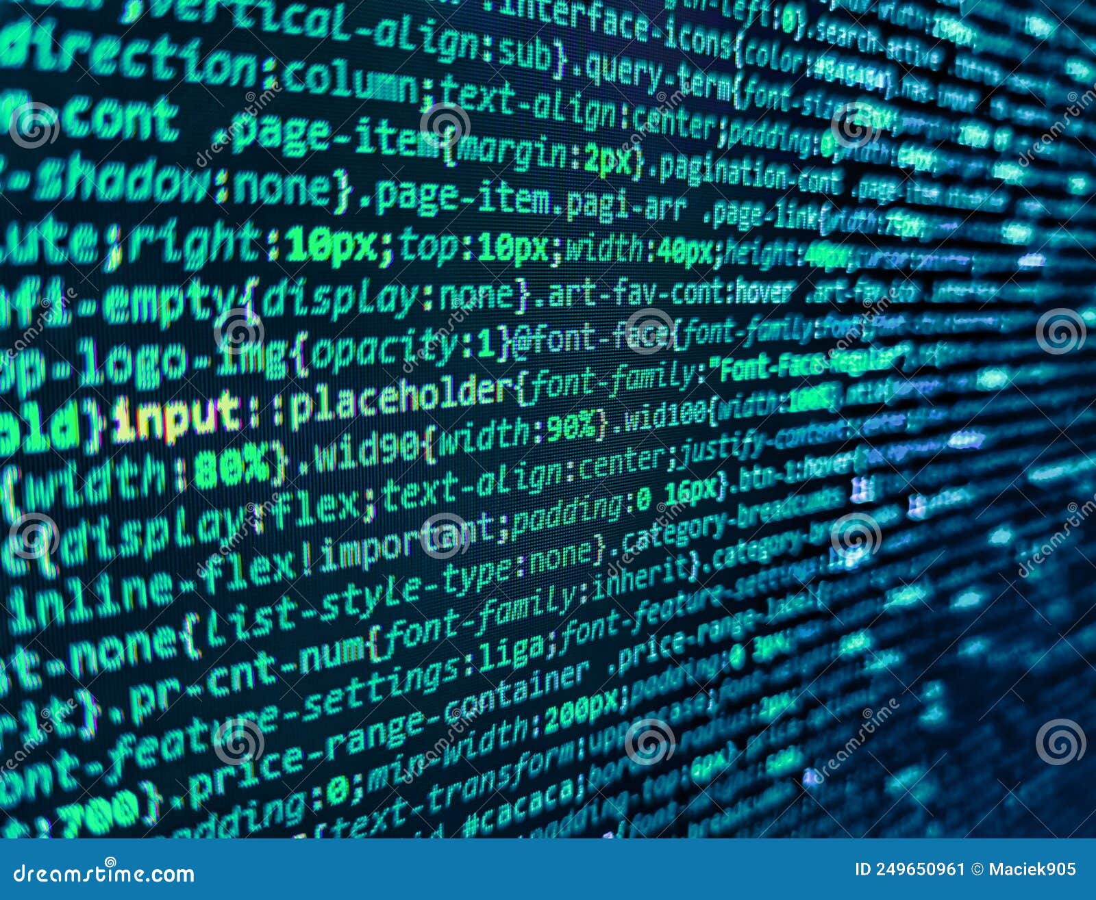 Program Development Concept. Developer Working on Program Codes in Office. Front-end ...