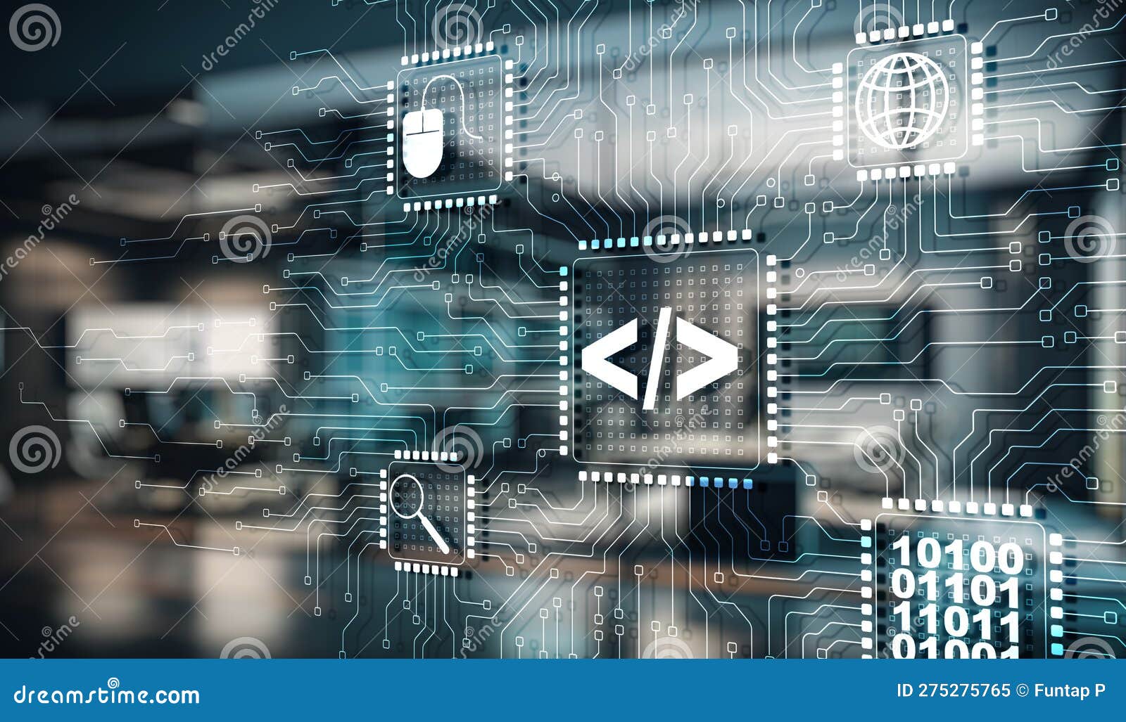 Program Development Concept. Software Developer Programming Code Stock Image - Image of code ...