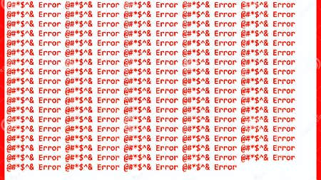 Program Error Code Failure Red Script Text White Stock Photo - Image of ...