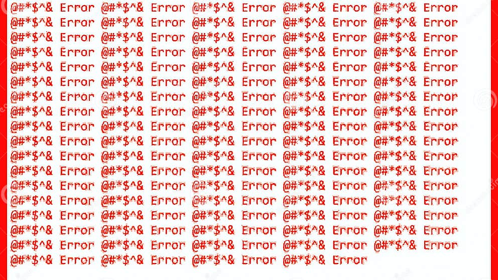 Program Error Code Failure Red Script Text White Stock Photo - Image of ...