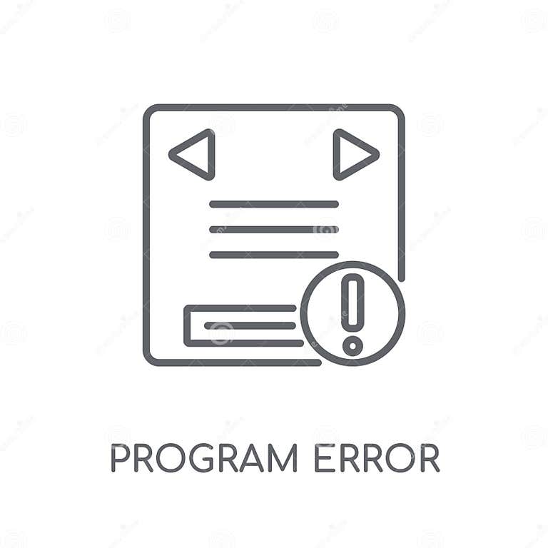 Program Error Linear Icon. Modern Outline Program Error Logo Con Stock ...