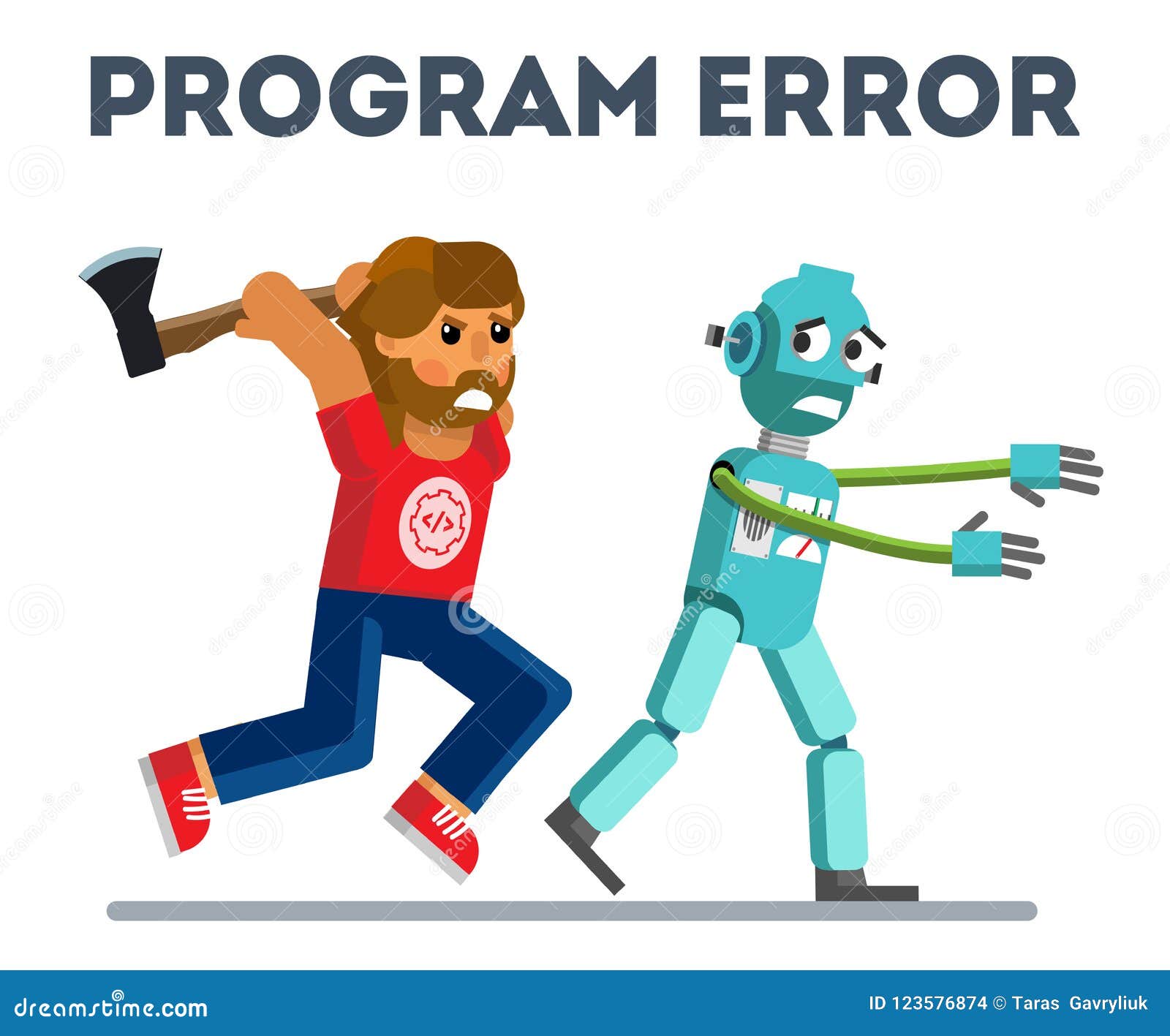 Program error stock vector. Illustration of programming - 123576874