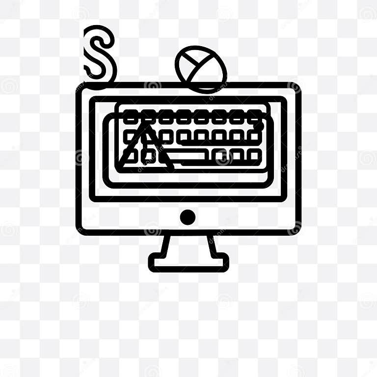 Program Error Vector Linear Icon Isolated on Transparent Background ...