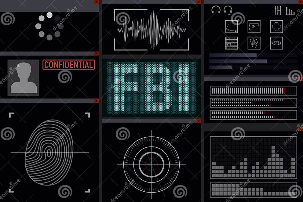 Program for the FBI. stock vector. Illustration of finder - 127571232