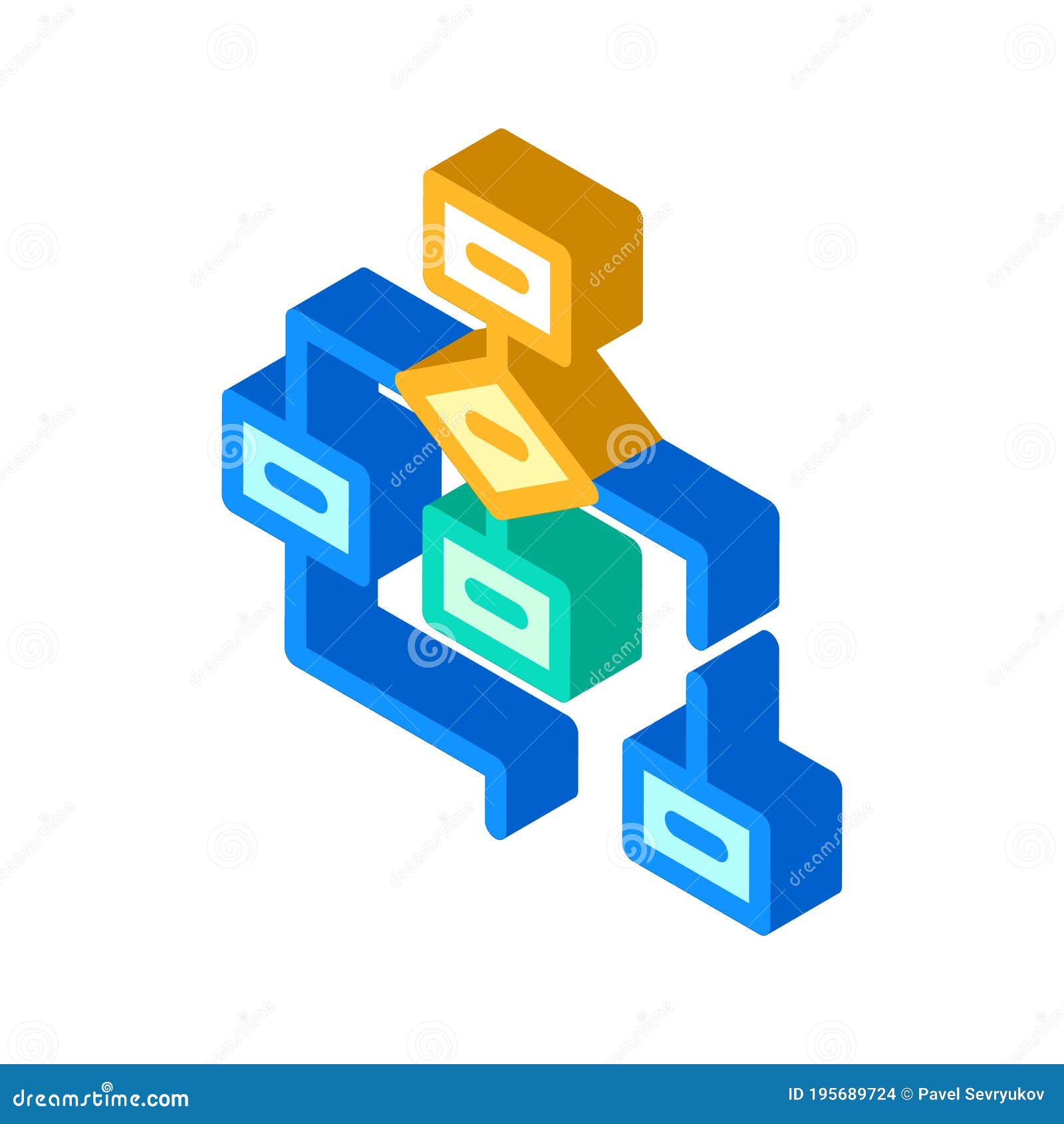 Program Hierarchy Isometric Icon Vector Isolated Illustration Stock ...