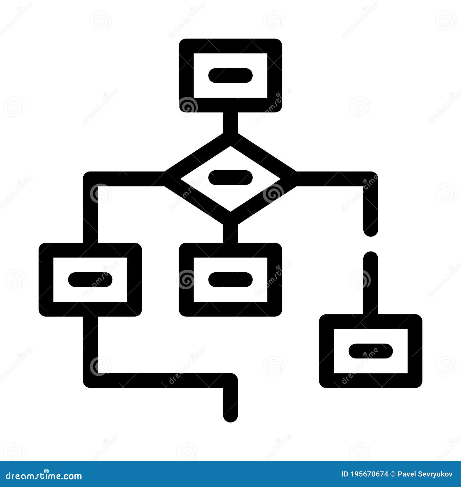 Isolated Hierarchy Outline Structure Vector Element Can Be Used For Hierarchy Structure Model