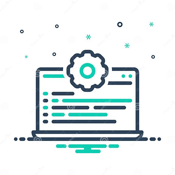 Mix Icon for Program, Programming and Development Stock Vector - Illustration of icon, software ...
