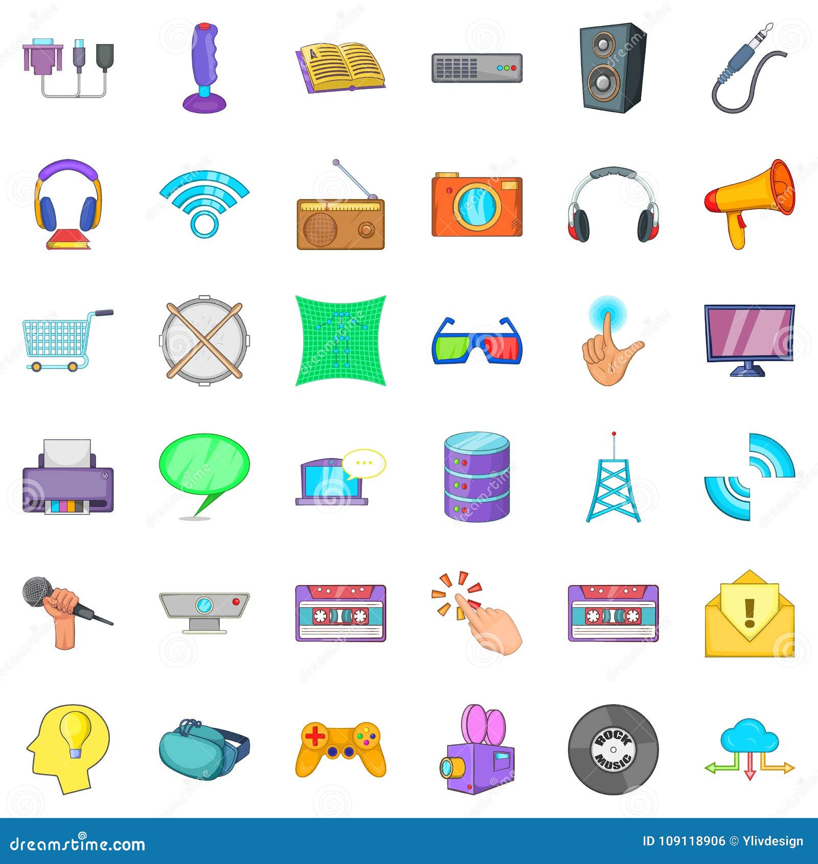 Program Icons Set, Cartoon Style Stock Vector - Illustration of ...