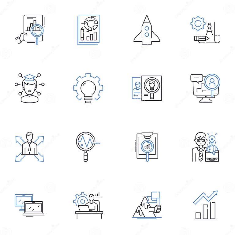 Program Line Icons Collection. Code, Software, Application, Algorithm, Script, Debug, Compiling ...
