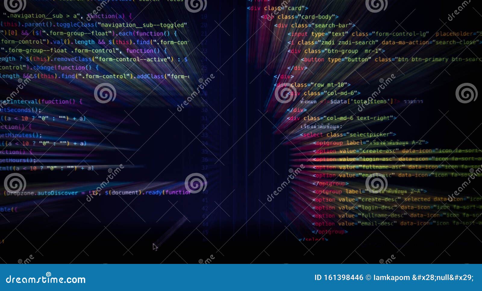 Program Source Code That Is Ejected From The Laptop Screen Which Programmers Can Develop Into