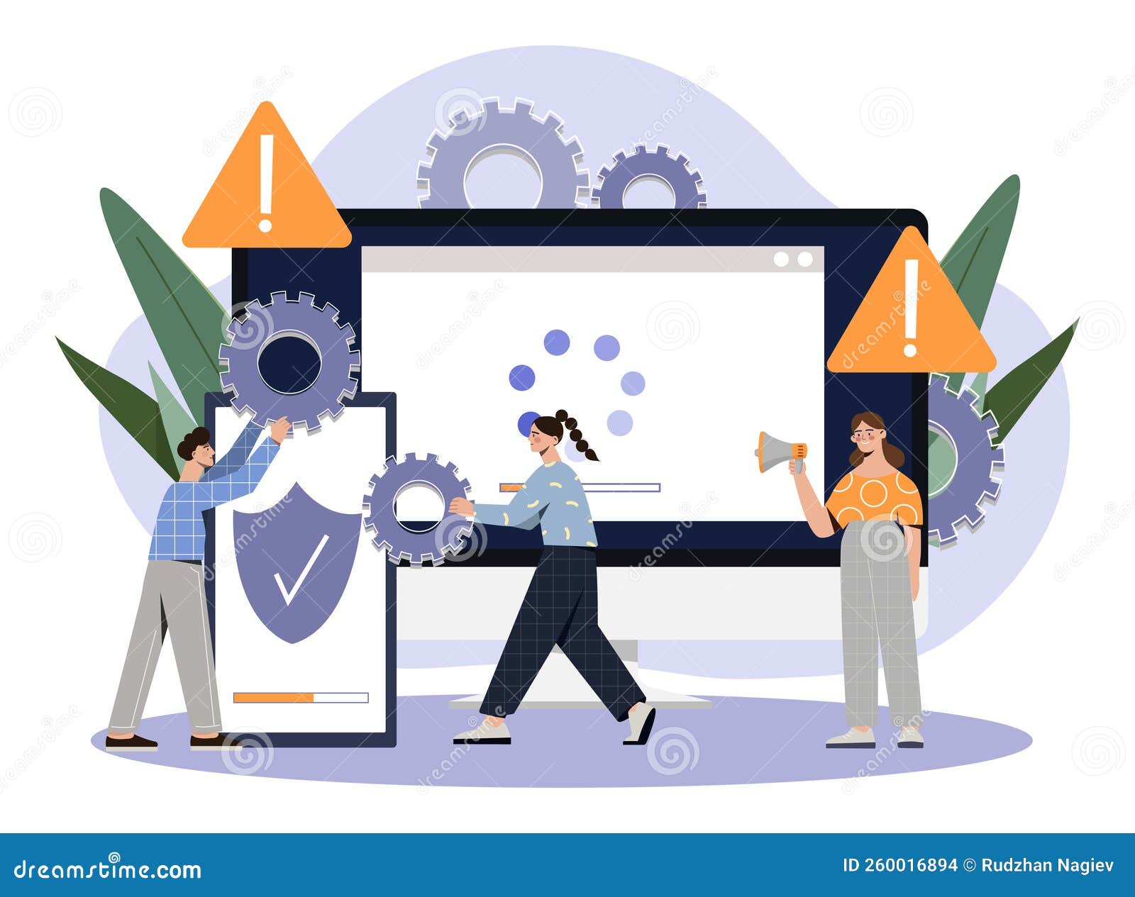 Program update concept stock illustration. Illustration of process ...