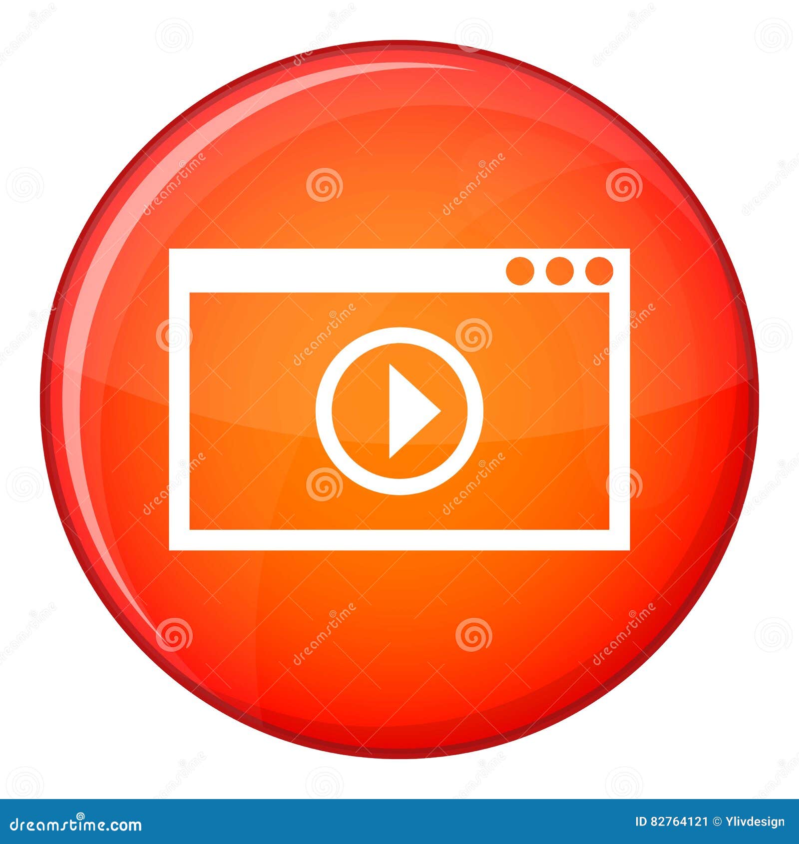 Program for Video Playback Icon, Flat Style Stock Vector - Illustration ...