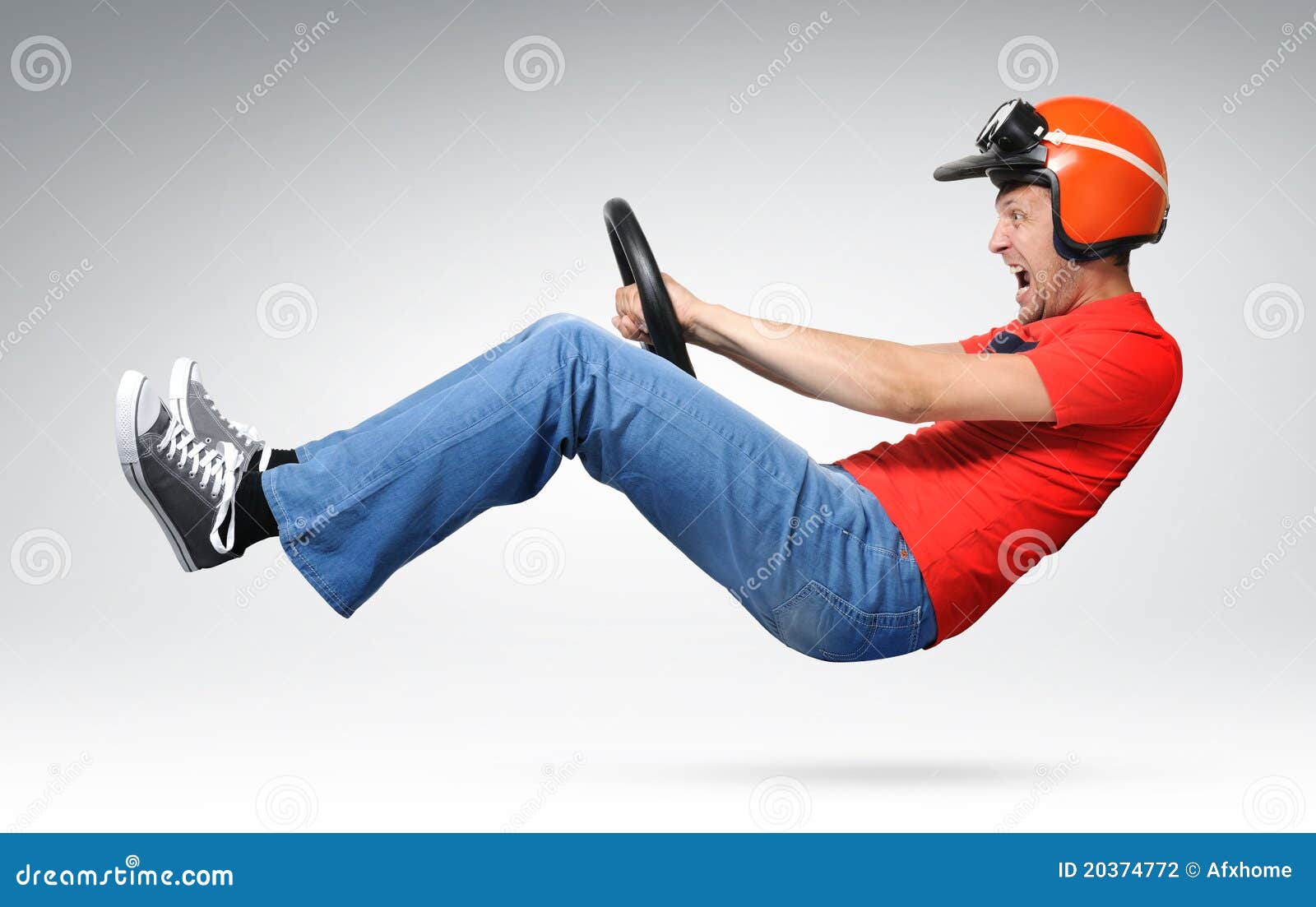 Programa Piloto Auto Loco Con El Volante Foto de archivo - Imagen de ...