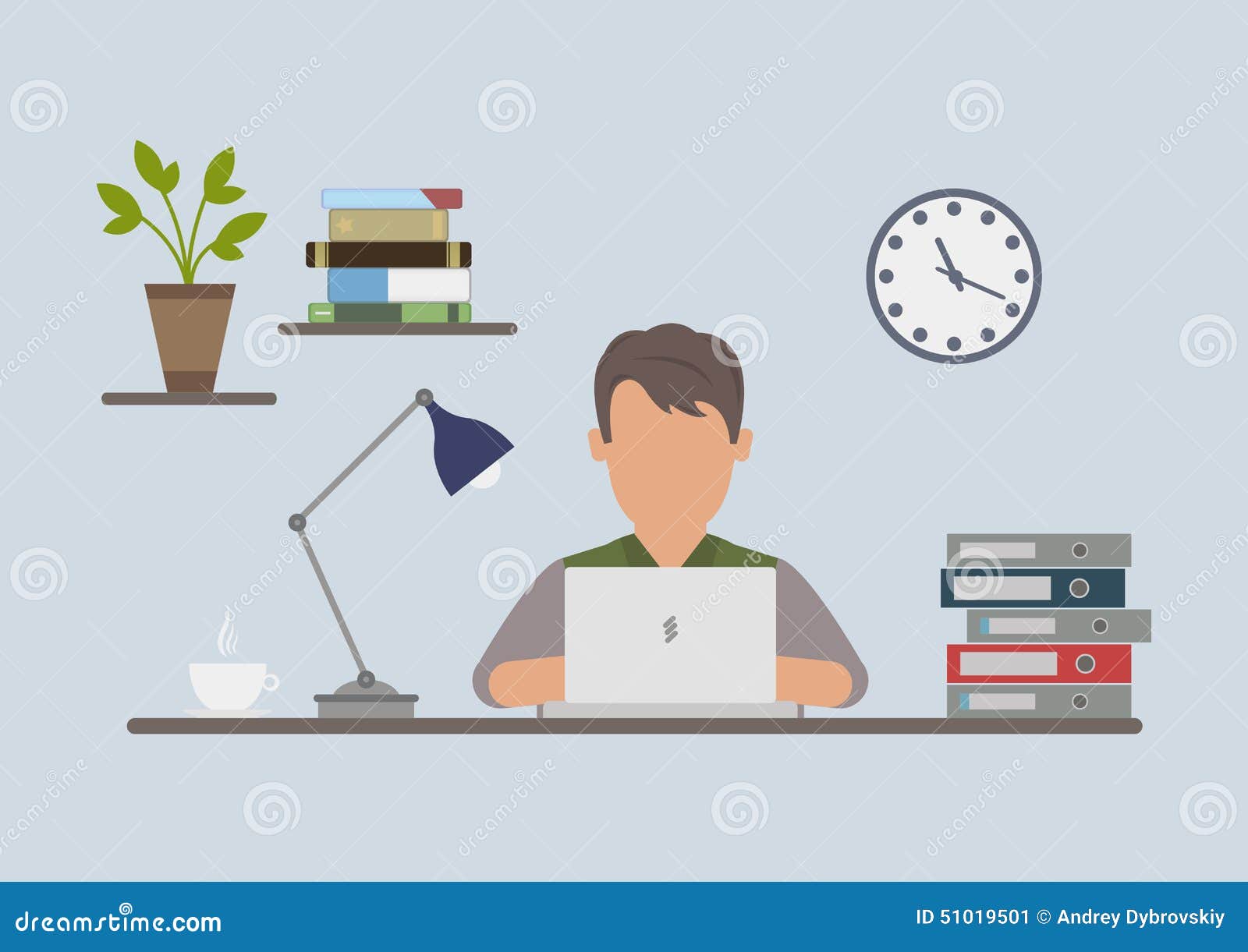 Programador ilustración del vector. Ilustración de hombre - 51019501