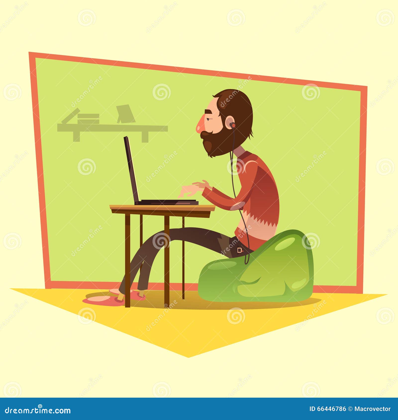 Programador Cartoon Illustration Ilustração do Vetor - Ilustração de ...