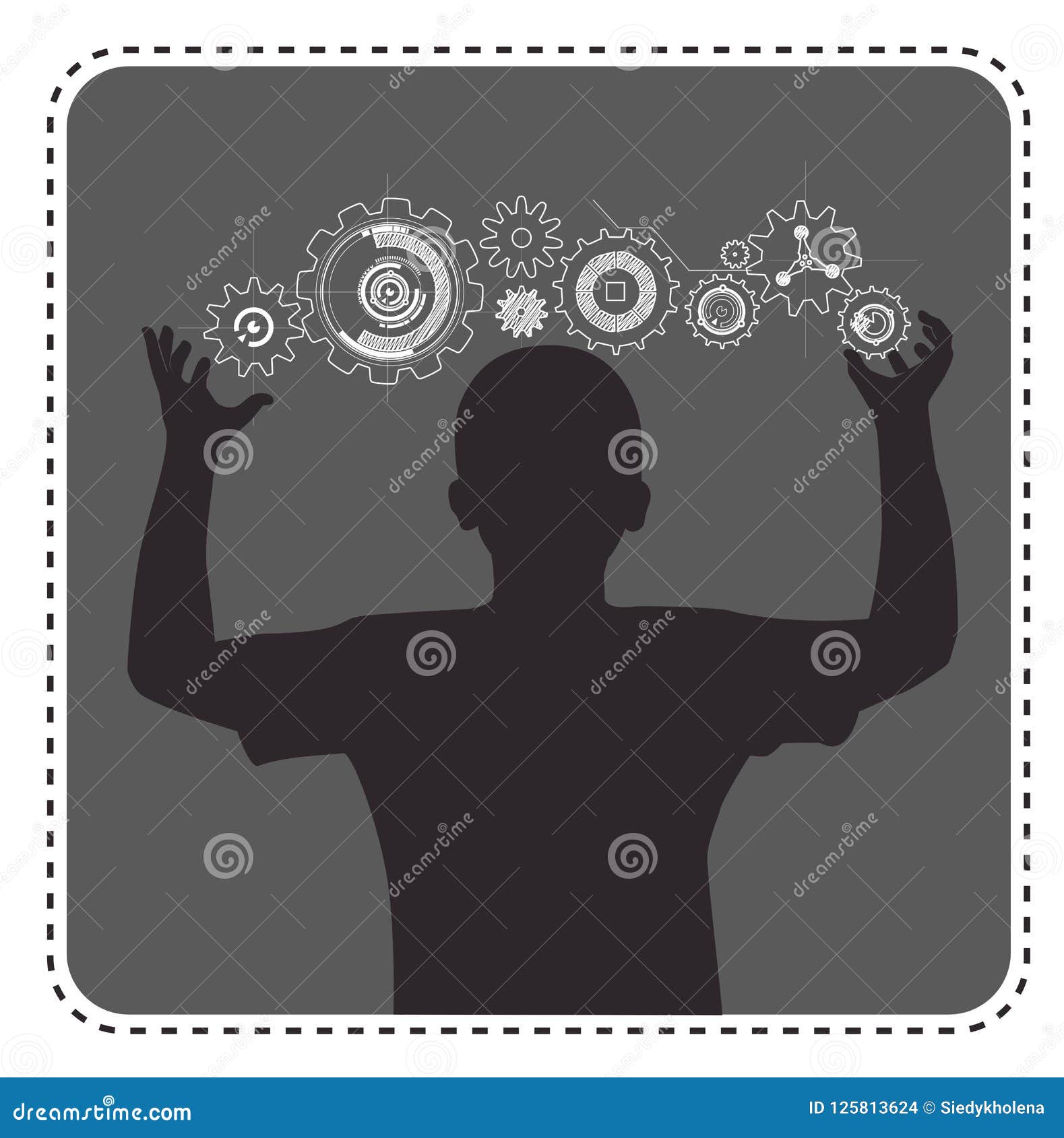 Programador Del Avatar De La Silueta Stock de ilustración - Ilustración ...