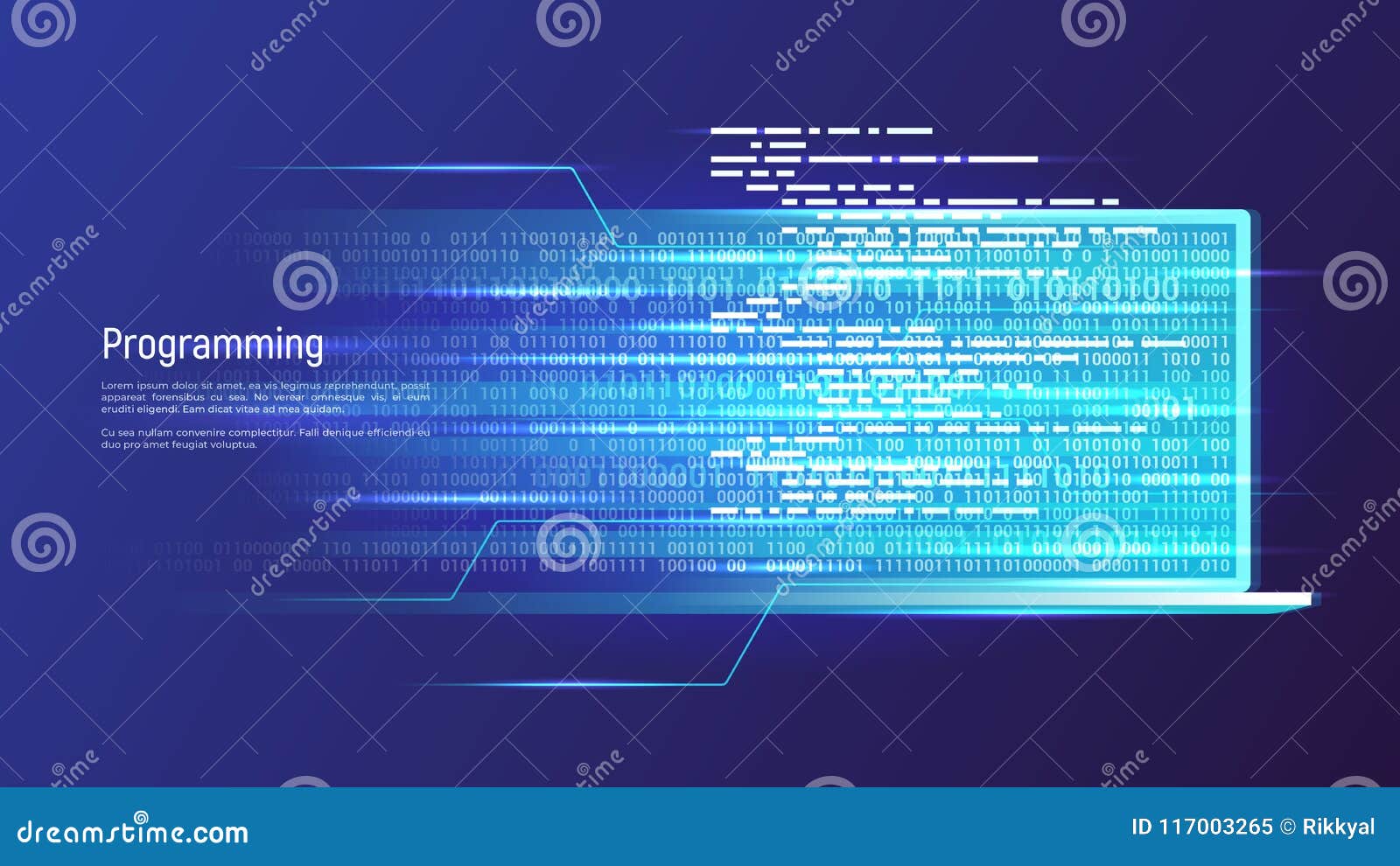 Programando, Desarrollo De Programas, Cifrando Concepto Vector Illust Ilustración del Vector ...