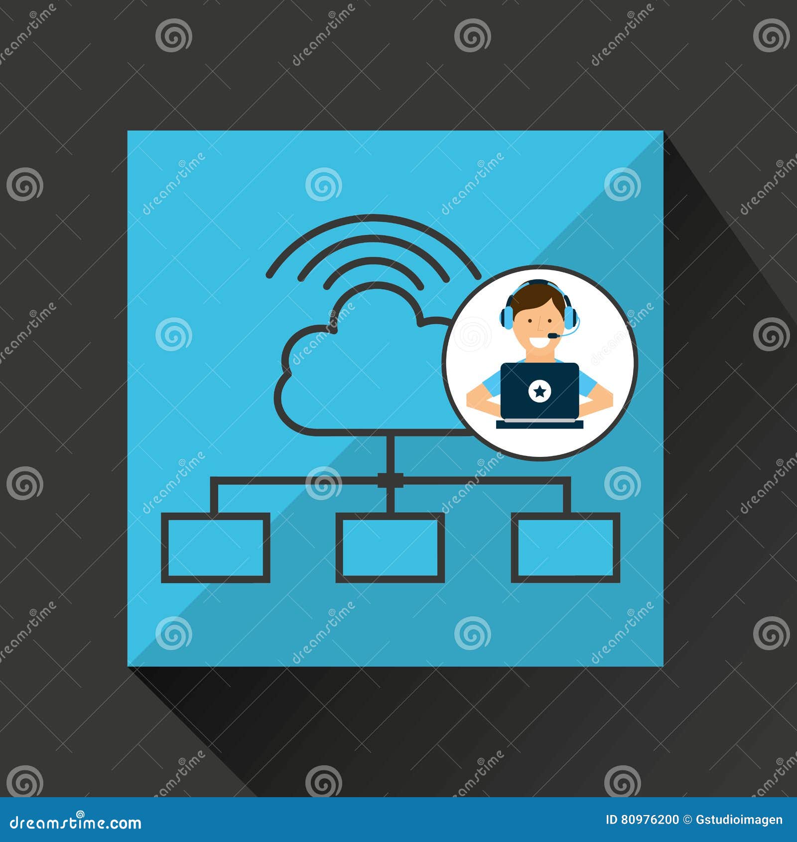 Programer Character Development Cloud Stock Vector - Illustration of ...