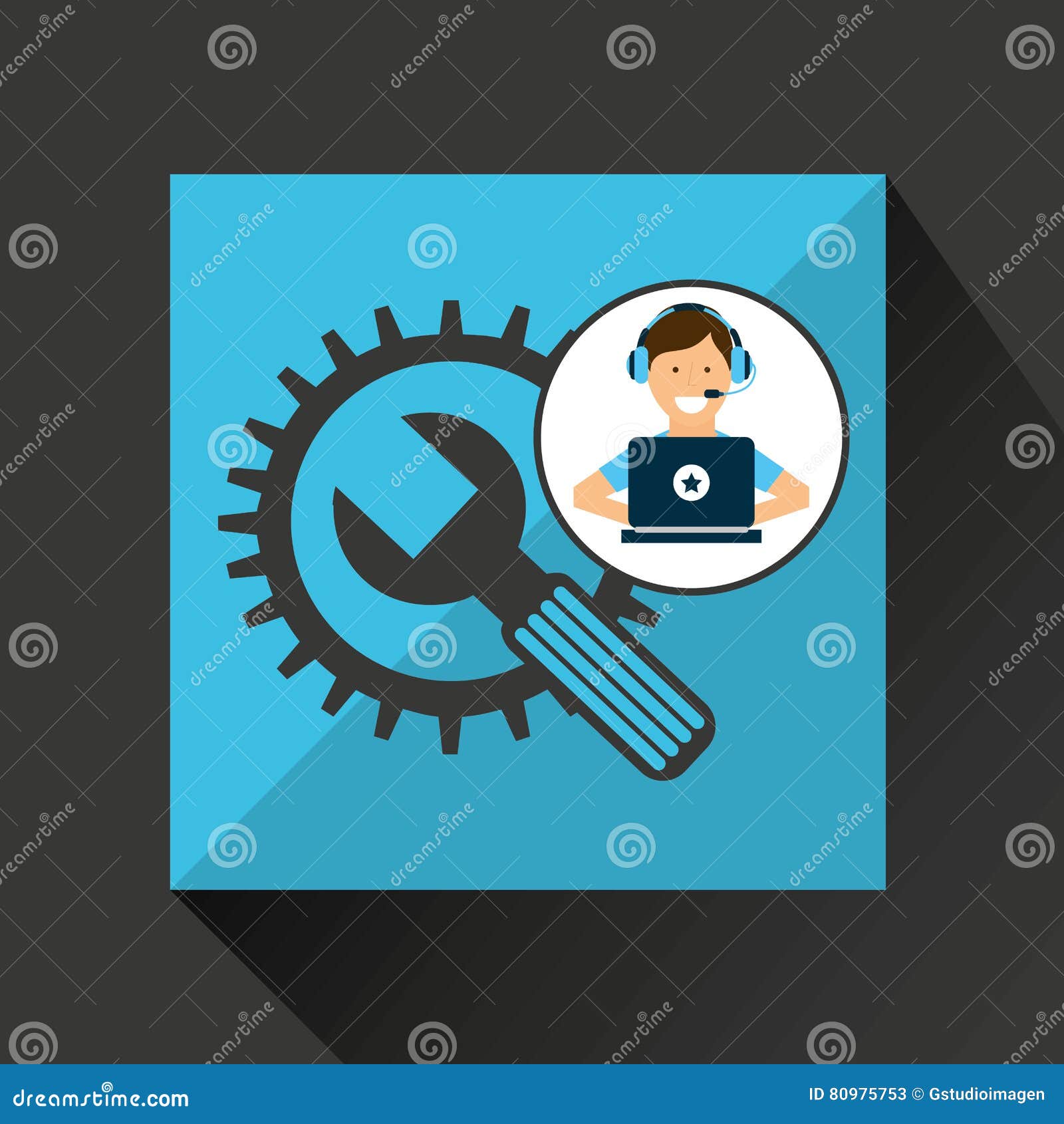 Programer Character Tools Development Stock Vector - Illustration of ...