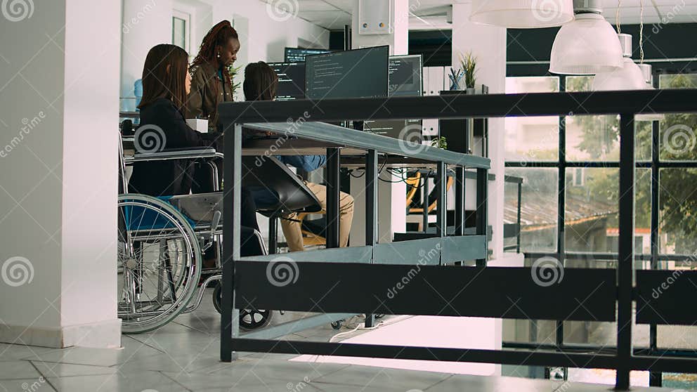 Programer with Chronic Disability Typing Source Code on Computer Stock Image - Image of ...