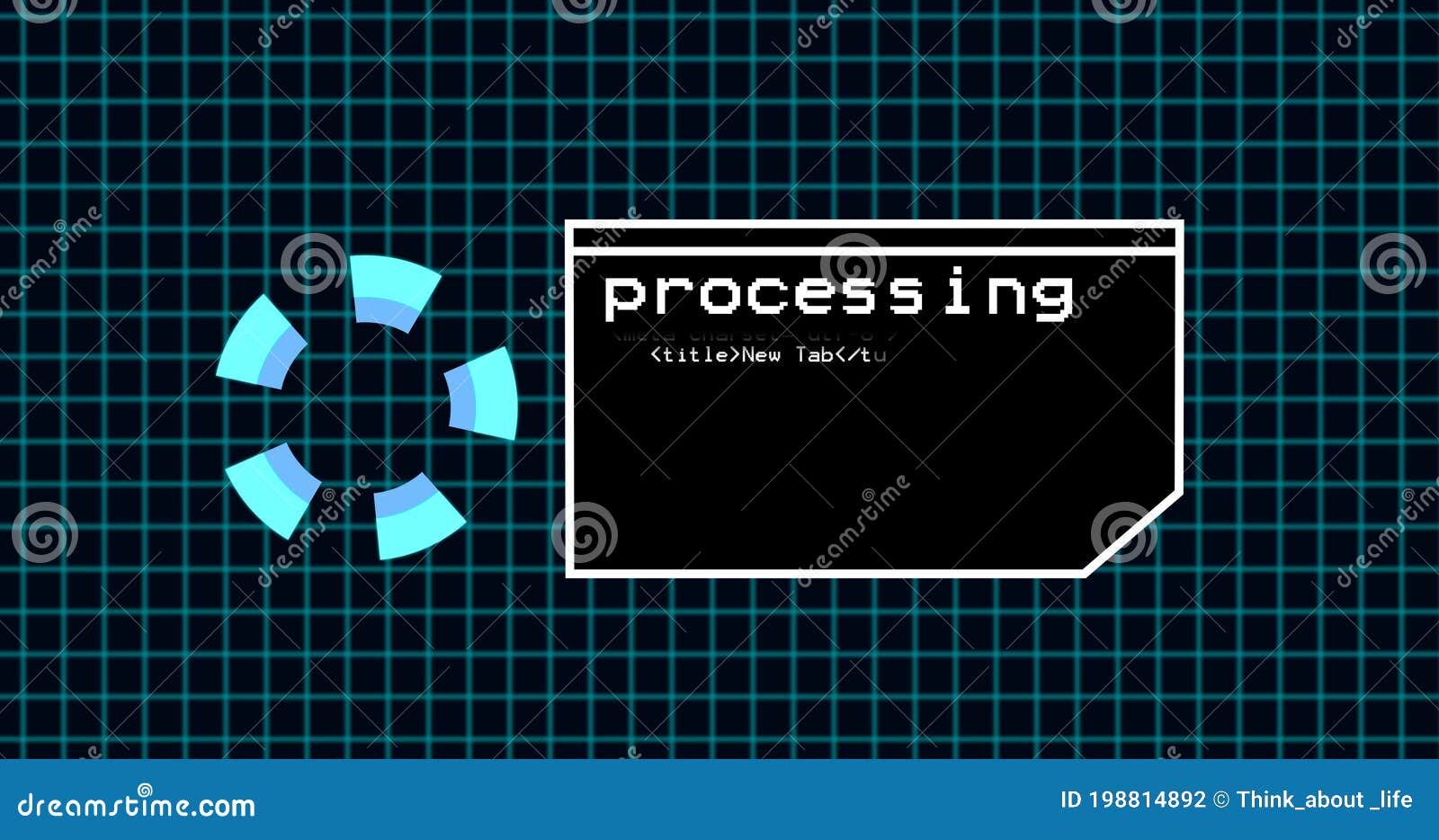 Programing Coding Process on Terminal Control Panel. Data Processing ...