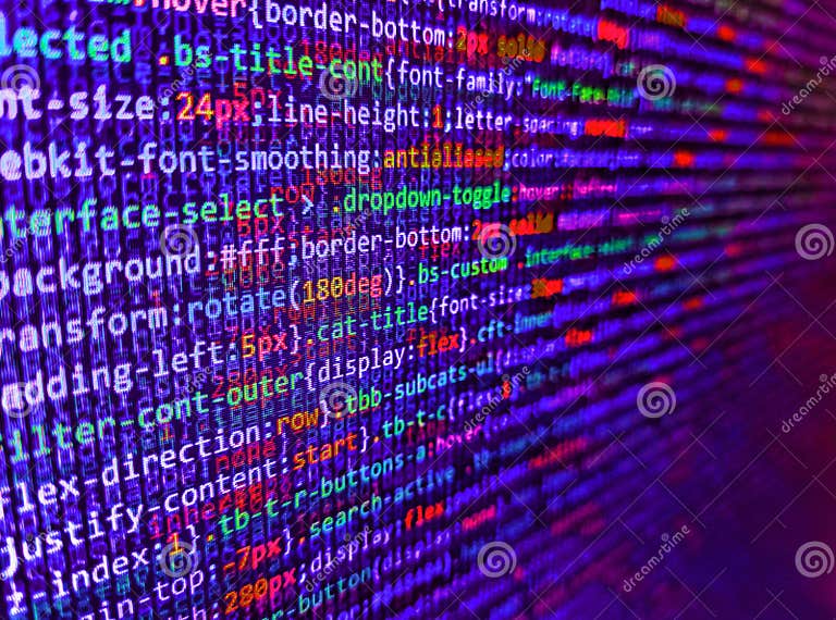 Programing Workflow Abstract Algorithm Concept Css3 Code On A Colorful 2300