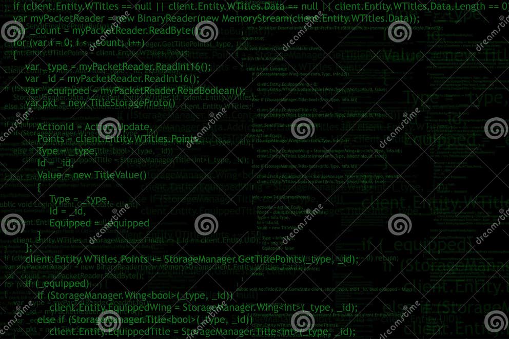 Programm-Code-Hintergrund vektor abbildung. Illustration von programm ...