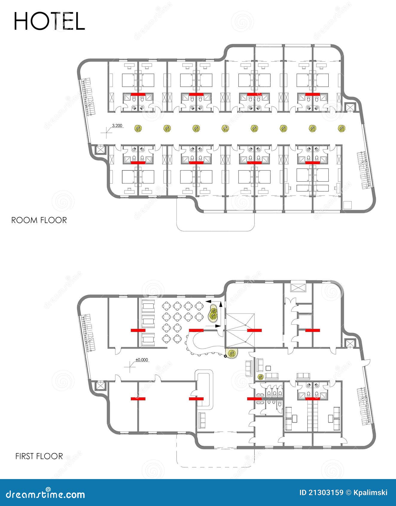 Programma Dell'illustrazione Dell'hotel Illustrazione di Stock ...