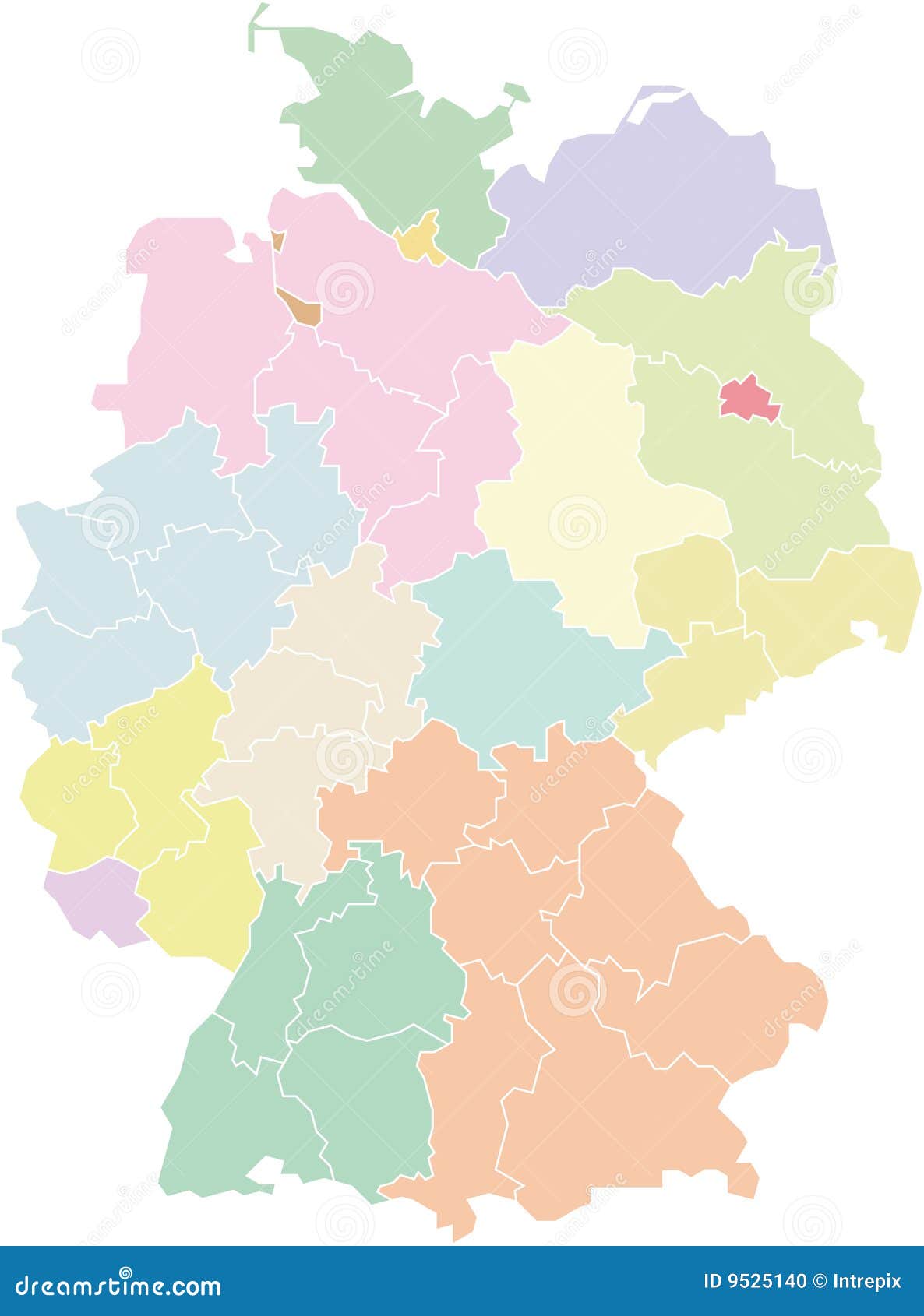 Programma Della Germania - Stati Federali E Regioni Illustrazione ...