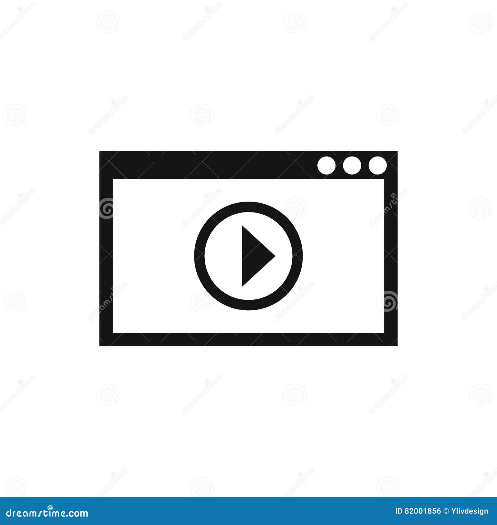 Programma Per La Video Icona Di Playback, Stile Semplice Illustrazione ...