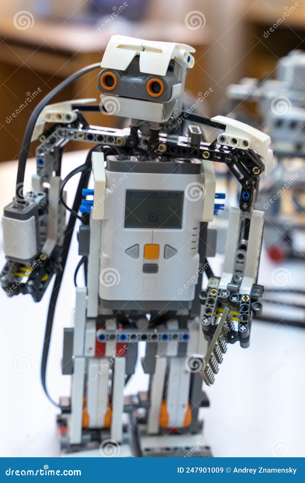 Programmable Children S Robot with a Head Assembled from Designer Stock ...