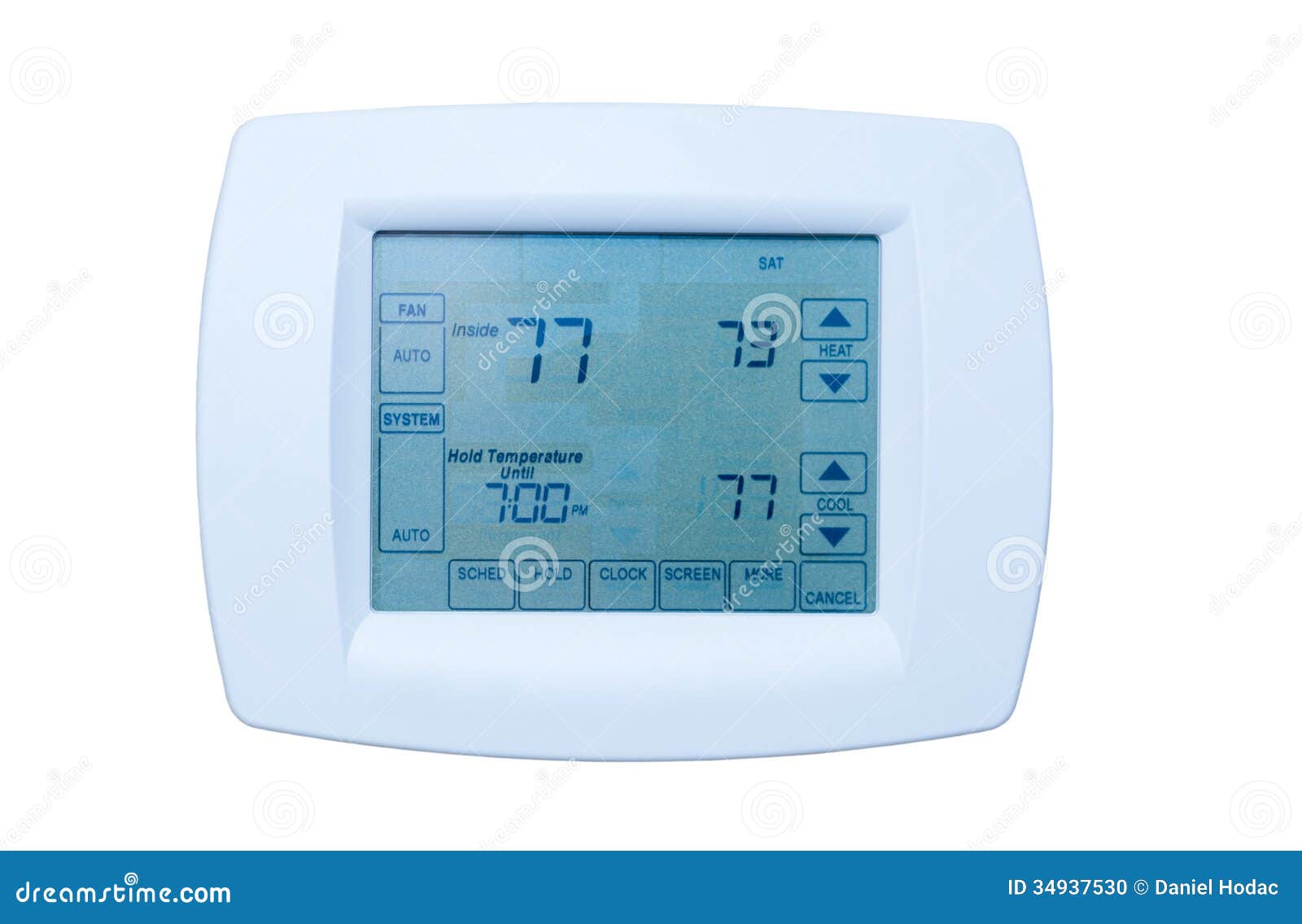 Programmable Digital Thermalstat Isolated Stock Photo - Image of ...