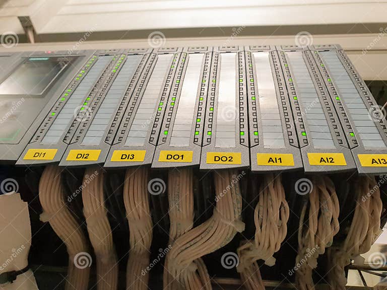 Programmable Logic Controller PLC from Which a Loop of Wires ...