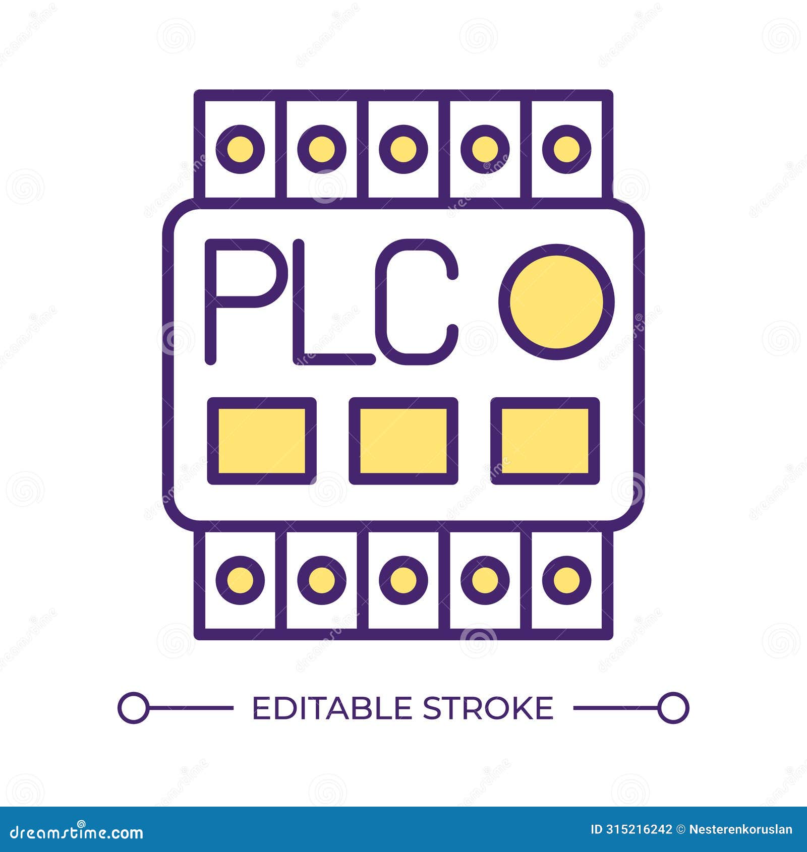 PLC, Programmable Logic Controller Line Icon Vector Illustration ... PLC, Programmable Logic Controller Line Icon Vector Illustration ...