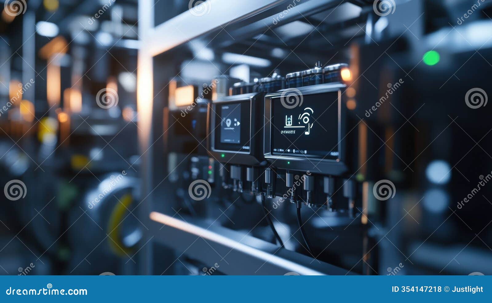 Programmable Logic Controller Showing Wireless Communication in Modern ...