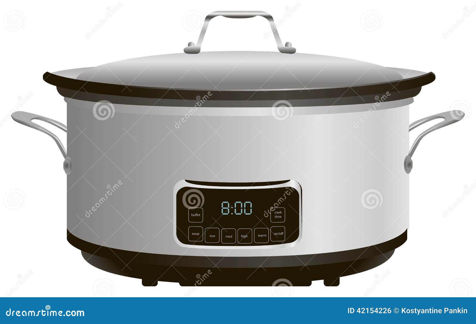 Programmable Slow Cooker stock vector. Illustration of food - 42154226