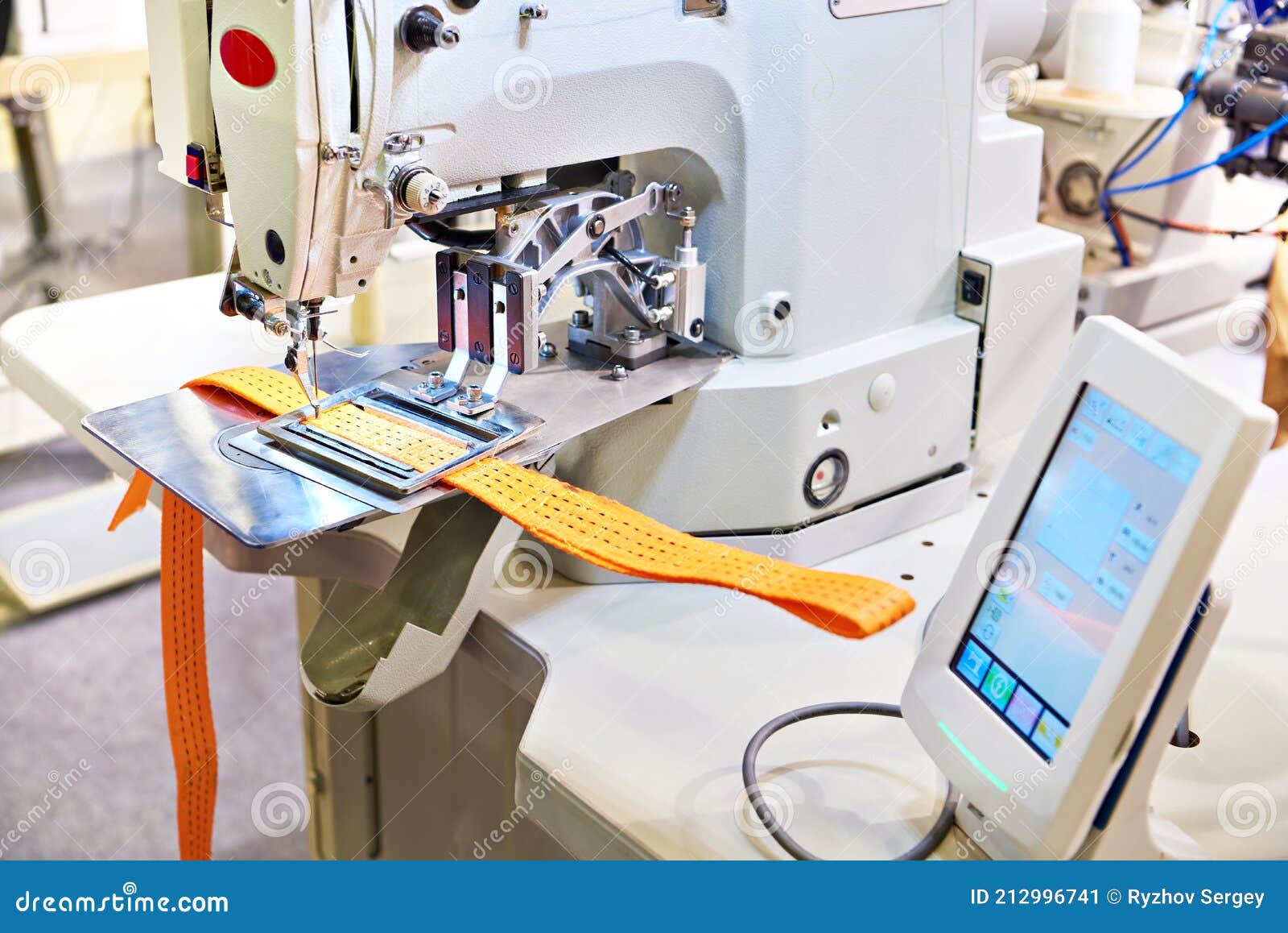 Programmable Stitch Sewing Machine Stock Image - Image of manufacture ...