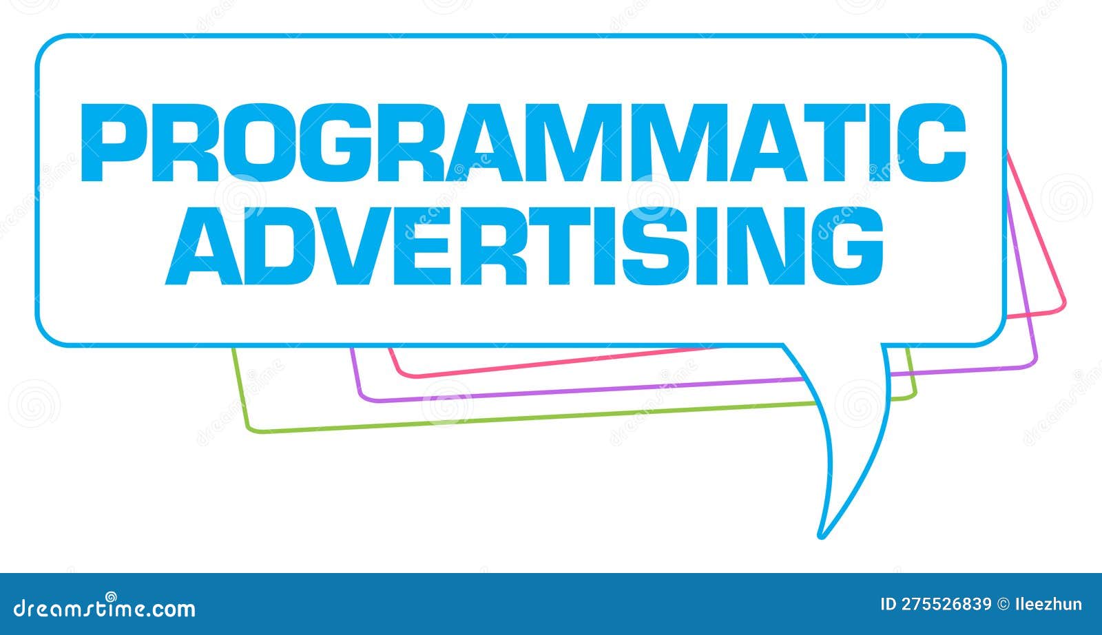 Programmatic Advertising Colorful Stroke Comment Symbol Stock ...